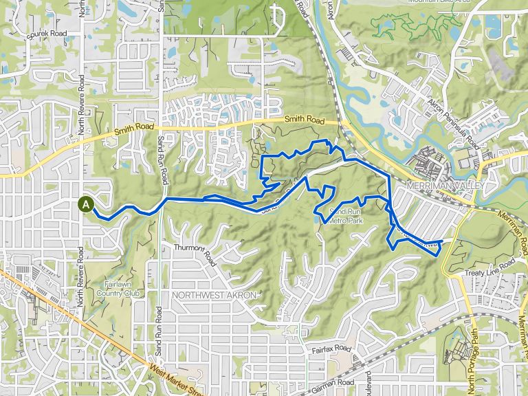 Boucle de Parkway Jogging Trail à Dogwood Trail — Sand Run Metro Park ...